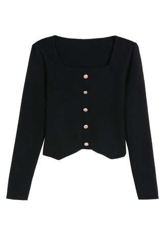 SKYE | Chic Lucia Stretch Knit Wavy Hem Long Sleeve Top | Quiet Luxury